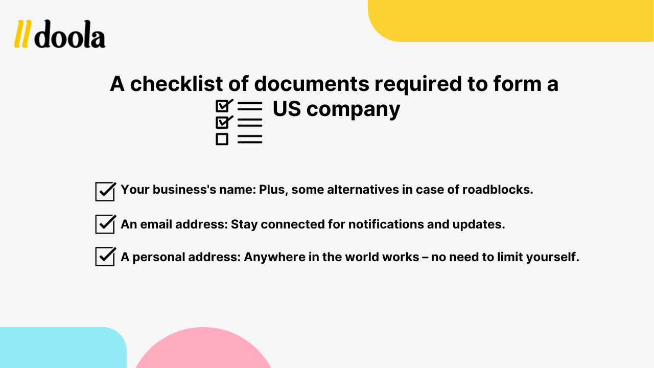 What Documents Are Required to Form a US Company? - doola is for Do'ers ...