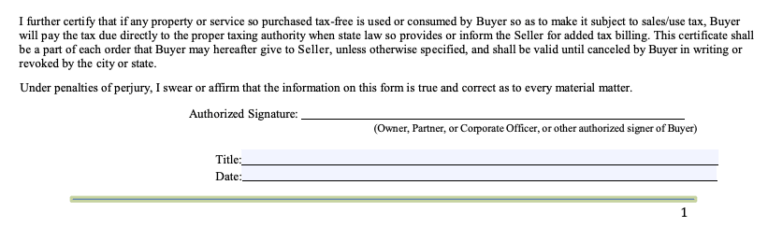 How to Fill Out the Uniform Sales & Use Tax Resale Certificate: A ...